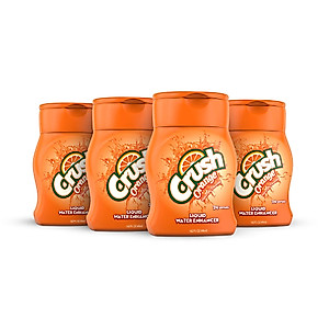 Crush, Orange, Liquid Water Enhancer – New, Better Taste! (4 Bottles, Makes 96 Flavored Water Drinks) – Sugar Free, Zero Calorie