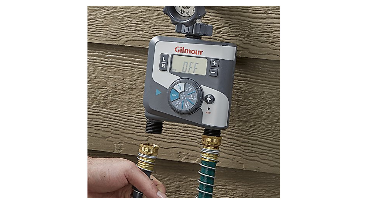 Gilmour Electronic Water Timer Dual Outlets for Efficient Gardening