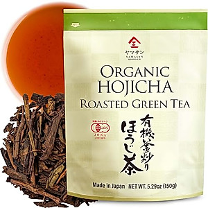 Hojicha Tea, Roasted green Tea, Low caffeine, JAS Certified Organic, Japanese Tea, 150g Bag 【YAMASAN】
