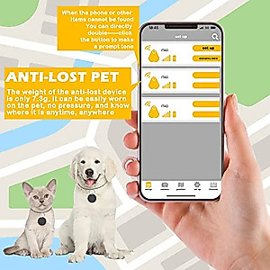 10 Pcs Portable GPS Tracking Device Mobile Tracking Smart Anti Loss Dog Locator Key Finder GPS Smart Tracker Device for Kids Dog Pet Cat Wallet Keychain Luggage, Alarm Reminder, App Control