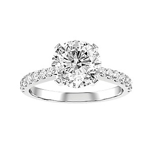 3.2 Carat (ctw) moissanite engagement rings for women Platinum Plated Silver ring moissanite rings- 8