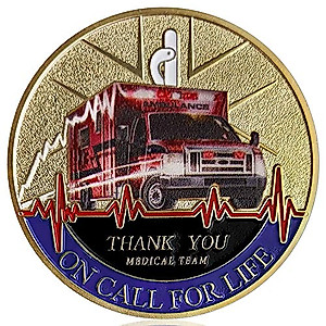 Medical Services EMT/EMS Challenge Coin Paramedic's Prayer Thank You Coin