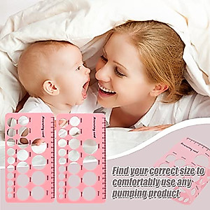 Silicone Nipple Ruler, Nipple Ruler for Flange Sizing Measurement Tool,Soft Flange Size Measure for Nipples, Breast Flange Measuring Tool Breast Pump Sizing Tool - New Mothers Musthaves（Pink）