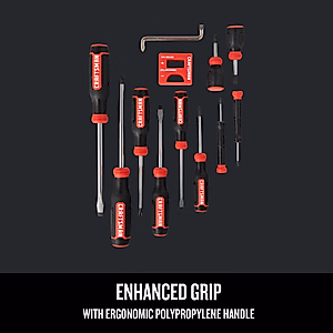 CRAFTSMAN Screwdriver Set, Bi-material, 12 Piece (CMHT65071N)