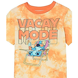 Amazon Essentials Disney | Marvel | Star Wars Toddler Boys' Short-Sleeve T-Shirts (Previously Spotted Zebra), Pack of 4, Stitch Beach, 4T