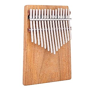Kalimba 15 Keys Thumb Piano, Portable Full solid Camphorwood 15 Scales G Major Kalimba Instrument with Belt Bag Stickers K15CAP Kalimba