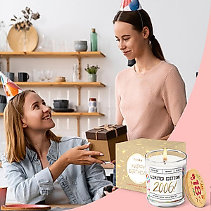 18th Birthday Gifts for Girls, Happy 18th Birthday Gift Candle with Sprinkles, Unique 18th Birthday Gifts for Daughter, Niece, Granddaughter, Limited Edition 2006 - Vanilla Candle, 7oz