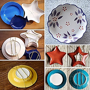 EEEKit 12 Pack Plate Hangers for The Wall, 6 8 10 Inch Invisible Wall Plate Hangers with 16 Pack Wall Hooks, Stainless Hanging Plate Holder for Decorative Plate Antique Dishes Easel Decor