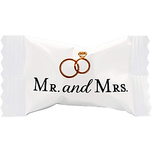 The Dreidel Company Mr. & Mrs. Wedding Buttermints, Mint Candies, After Dinner Mints, Butter Mint Candy, Fat-Free, Individually Wrapped (110 Pieces)