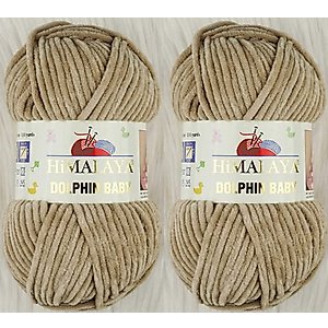 Himalaya Dolphin Baby Yarn Knitting Yarn 2 Skeins 264 Yards 2x100gram Super Bulky Baby Blanket Yarn (80317)
