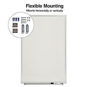 Staples 1682292 Standard Melamine Whiteboard Aluminum Finish Frame 3-Ft W X 2-Ft H