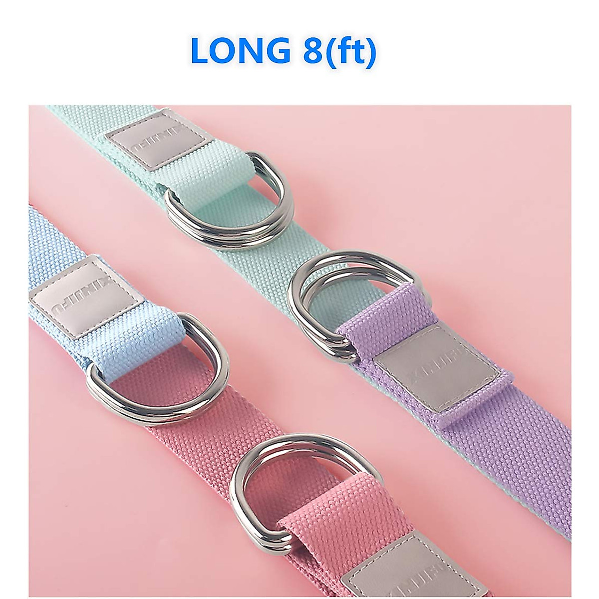 MEISONG Yoga Blocks 2 Pack Set - (Yoga Block with 1 Yoga Strap) High Density Soft EVA Foam Block for Yoga, General Fitness, Pilates, Stretching and Toning Workouts