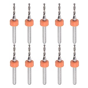 uxcell Micro PCB Drill Bit Set, 1/8" Shank 1.75mm Solid Tungsten Carbide CNC Engraving Print Circuit Board Drill Bits Rotary Tool 10pcs