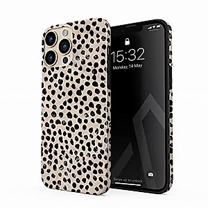BURGA Phone Case Compatible with iPhone 14 PRO MAX - Wireless Charging Compatible, Hybrid 2-Layer Hard Shell + Silicone Protective Case, Heavy Duty Protection, Slim Fit, Almond Latte