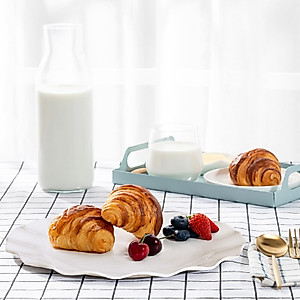 LOK-OSEMILE Melamine Dinner Plates, Set of 6, 9.875" 100% Melamine Dinner Plates for everyday use, breakproof and lightweight, white