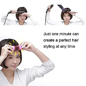 USB Instant Heat Ceramic Hot Hair Rollers, Portable Hair Curlers Bangs Curling Hair Styling Tool Mini Electric Hair Curler DIY Hairdressing Tool