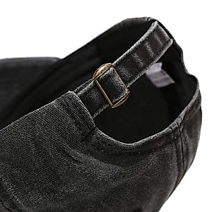 Umeepar 3 Pack Baseball Cap Vintage Distressed Low Profile Unstructured Smile Face Dad Hat Adjustable for Women Men (Black, Grey, Khaki)