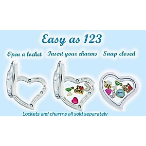 NewCharms April Heart Connector Italian Charm Set