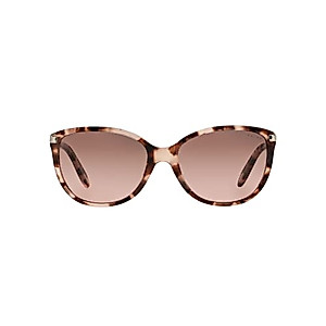 Ralph by Ralph Lauren RA 5160 11614 Shiny Pink Tortoise Plastic Cat-Eye Sunglasses Brown Gradient Lens
