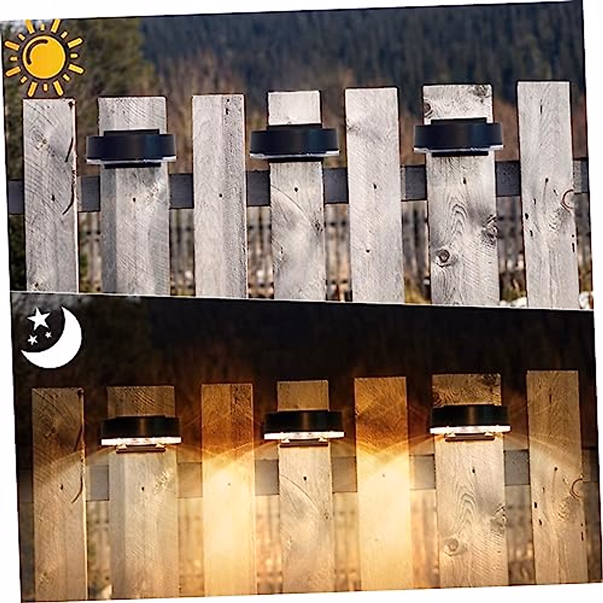 Uonlytech 1 Set Solar Wall Light Solar Lamp Outdoor LED Outdoor Wall Lights Outdoor Accessories Solar Deck Lights Fence Post Lights Outdoor Wall Sconce Multi-Function Yard Light Fence Supply