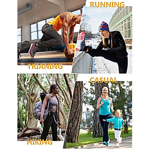 BALEAF Women's Track Pants Athletic Jogging Sweatpants Zipper Pockets Warm-Up Sports Running Pants Black/White Size L