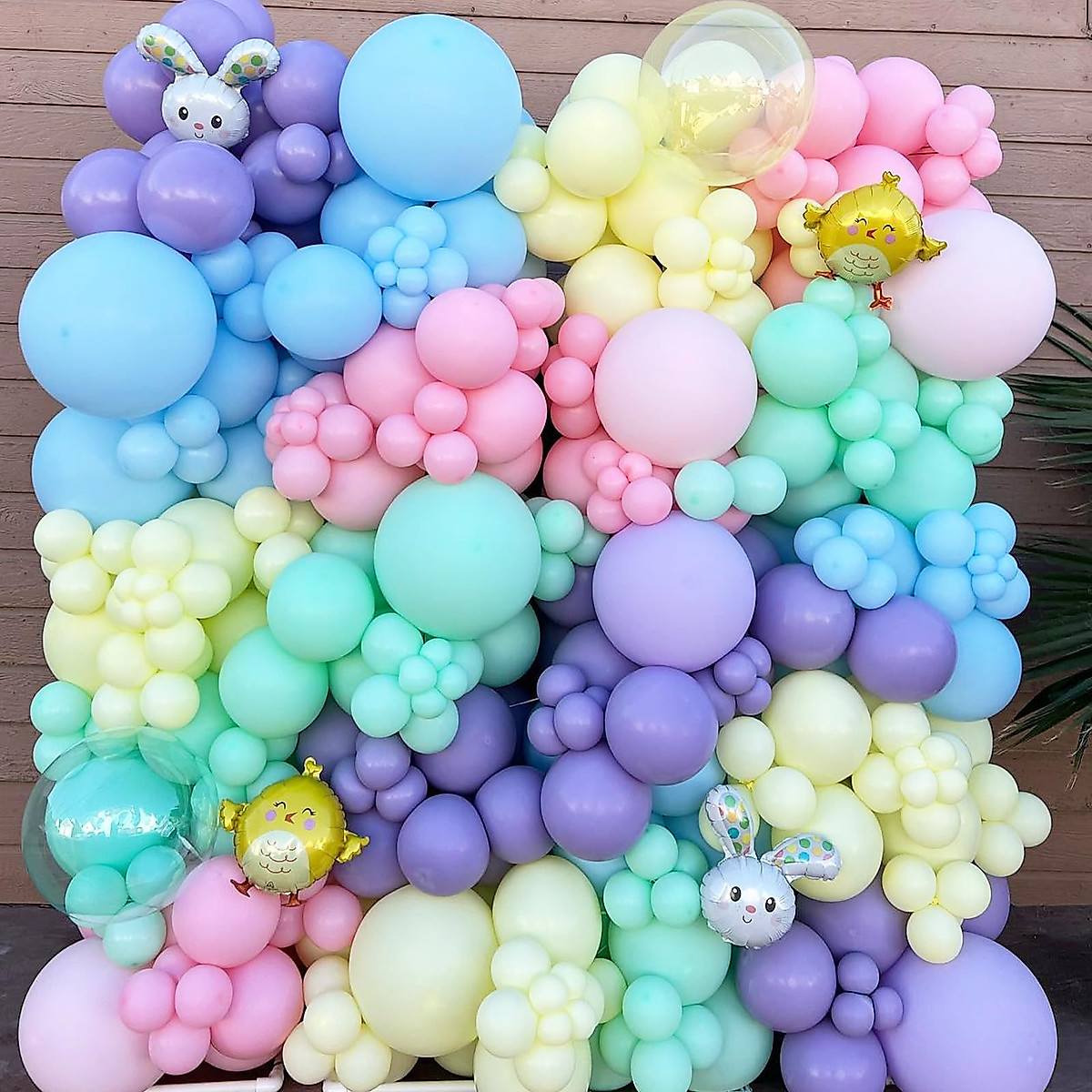 Pastel Balloon Garland Arch Kit with 122pcs Latex Balloons in 5/10/12/18 different sizes, Macaron perfect for Birthday Party, Graduation,rainbow Decoration and Easter balloons (pastel balloons)