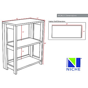 Regency Flip Flop Folding Bookcase, 34 in, Grey