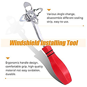 Rustark 12 Piece Windshield Installation Tools kit, 10 Piece Stick Setting Tool, 1 Piece Offset Windshield Installing Tool, 1 Piece Cotter Pin Puller for Installing Windshield Gaskets, Trim and Strips