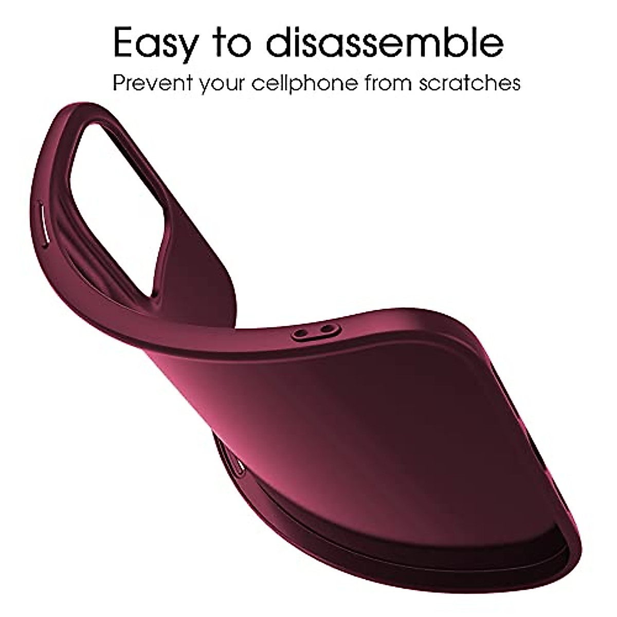 X-level Compatible iPhone 13 Pro max Case Slim Fit Ultra-Thin [Guardian Series] Soft TPU Matte Finish Coating Phone Cases Lightweight Back Cover Grip for iPhone 13 Pro max 6.7" (2021)-Wine red