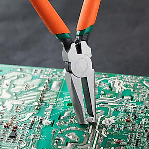 LEONTOOL 5-Inch Transverse End Cutter SMT/SMD Chip Cutters Side Cutting Pliers Front Angle Cutter Nipper End Cutter with Extra Long Flat Nose Tip Cutter 90 Degree Blade Precision Plastic Model