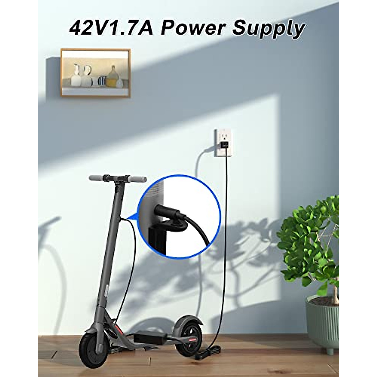 Replacement for Segway Ninebot Charger 42V 1.7A Fit for Ninebot Segway Scooter Charger ES2/ES4/E22/ES1L ES Series KickScooters
