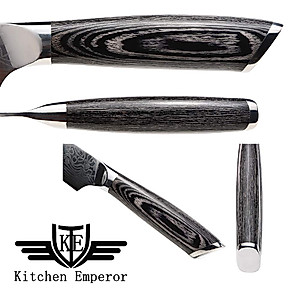 Utility Knife, Petty Knife, 5 Inch High Carbon German Steel Blade with Comfortable Ergonomic Handle, Anti Rust and Wear Resistant, Suitable for Restaurant and Home Kitchen-Kitchen Emperor