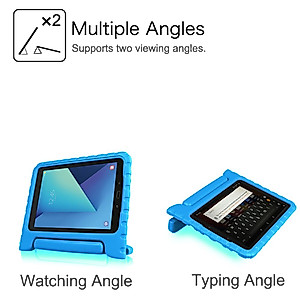 Fintie Case for Samsung Galaxy Tab S3 9.7, Light Weight Shock Proof Convertible Handle Stand Kids Friendly Cover for Samsung Galaxy Tab S3 9.7-Inch Tablet (SM-T820/T825/T827) 2017 Release, Blue