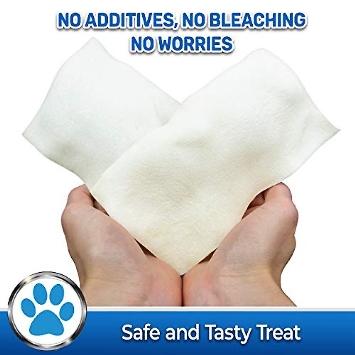 PET MAGASIN Natural Rawhide Chips – Premium Long-Lasting Dog Treats with Thick Cut Beef Hides, Processed Without Additives Or Chemicals