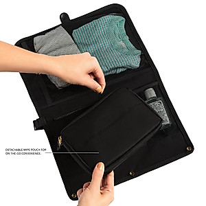 Best Portable Changing Pad for Smart Parents, Newly Design Wipe Pouch, Extra Storage, Fits Easily Into Diaper Bag, Large Detachable Padded Mat with Non-Skid Backing, Liquid Resistant Machine Washable