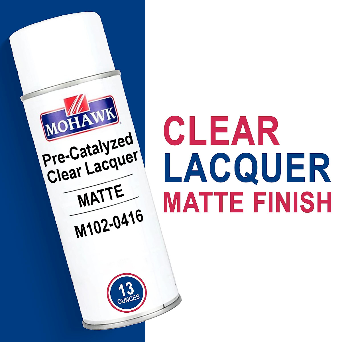 Mohawk Finishing Products Pre-Catalyzed Clear Lacquer, Matte Finish, M102-0416, 13 oz