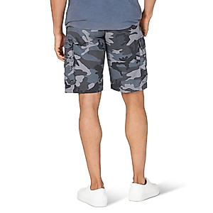 Wrangler Authentics Men's Stretch Twill Cargo Shorts, Turbulence Camo, 44
