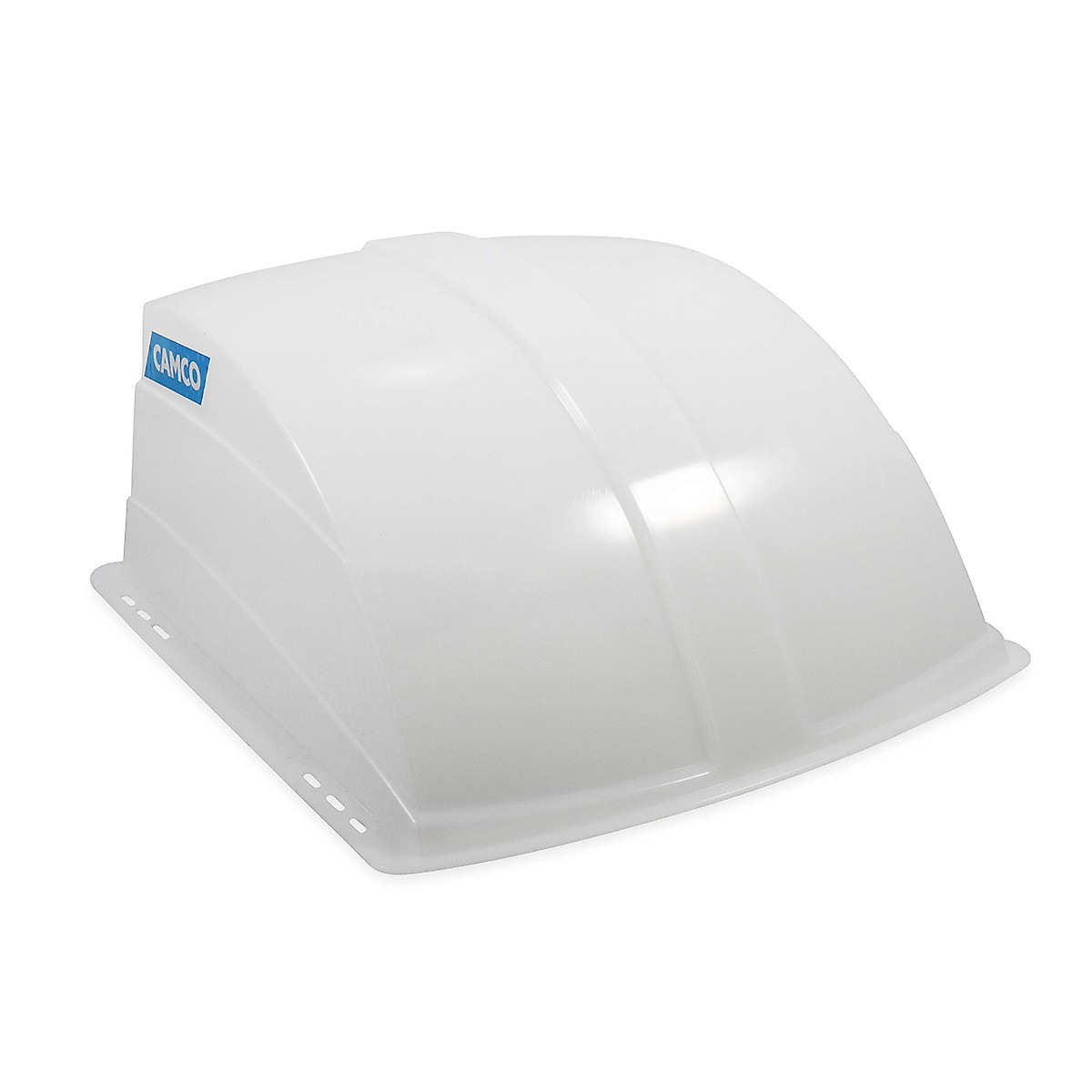 Camco RV Roof Vent Cover | Allows High Flow Air Ventilation Into Your RV, Rain or Shine | Easy Installation | Installation Hardware Included, White (40433)