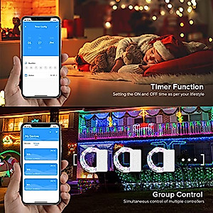 BTF-LIGHTING WS2812B WS2811 2.4G WiFi Music SP511E SPI Controller Google Home/Alexa Timer Mode with Dual Signal Output 900pixels/port for LED Module Pixel Strip Light APP/3Key Button/IR Remote Control