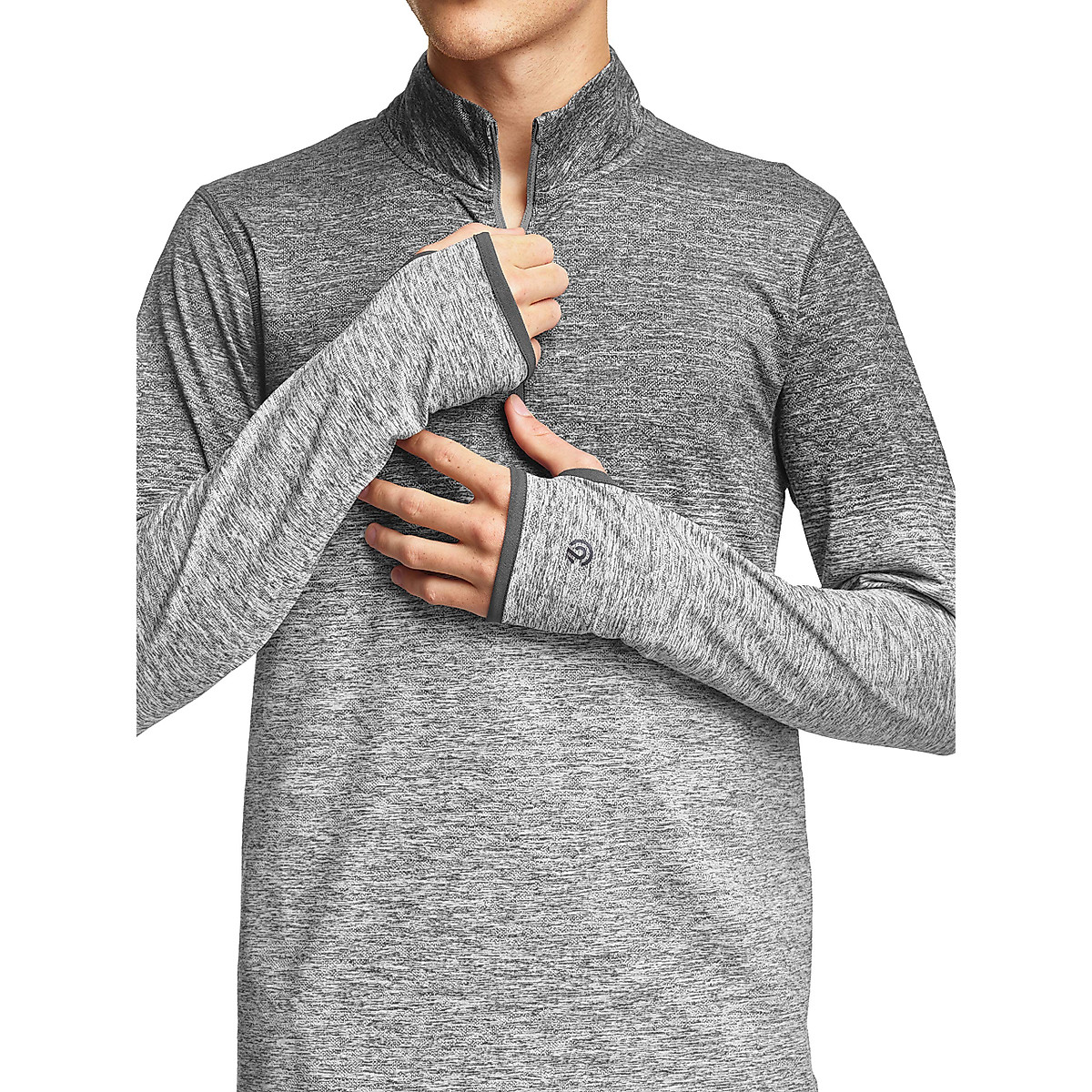 C9 Champion Men's Elevated Train 1/4 Zip Layer, Silver Lining Heather, S