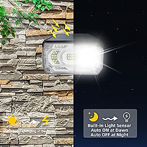 VERCIFO Solar Spot Lights Outdoor, 46LED Bright Solar Spotlight, IP65 Waterproof Solar Landscape Lights, Auto On/Off 3 Brightness Modes Solar Outdoor Lights for Garden Walkway 2 Pack Cold White