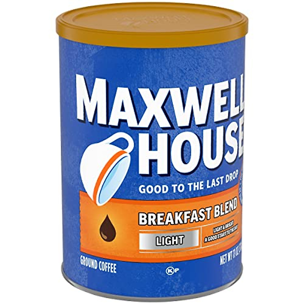 Maxwell House Breakfast Blend Ground Coffee, Light Roast, 11 Ounce Canister