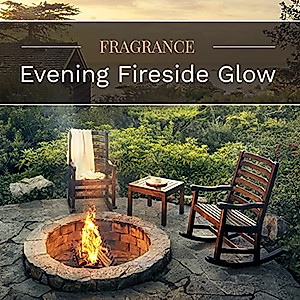 Candle-lite Scented Candles, Evening Fireside Glow Fragrance, One 10 oz. Three Wick Aromatherapy Candle with 20-40 Hours of Burn Time, Grey Color