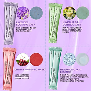 ATIDIE jelly Mask for Skin Care, Lavender Gel Face Mask for whitening, Jelly Face Mask Peel Off,Hyaluronic Acid Rubber Mask Moisturizing Skin Care DIY Spa Set