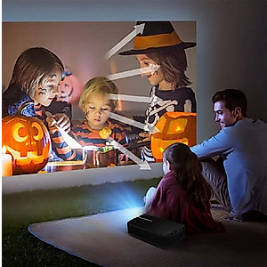 Mini Projector, 1080P HD Supported Portable Projector 2023 Upgraded Laptop Projector Outdoor Office Home Theater Movie Projector with HDMI/USB/Audio/AV for iOS/Android/Windows/PS5/Computer/TV