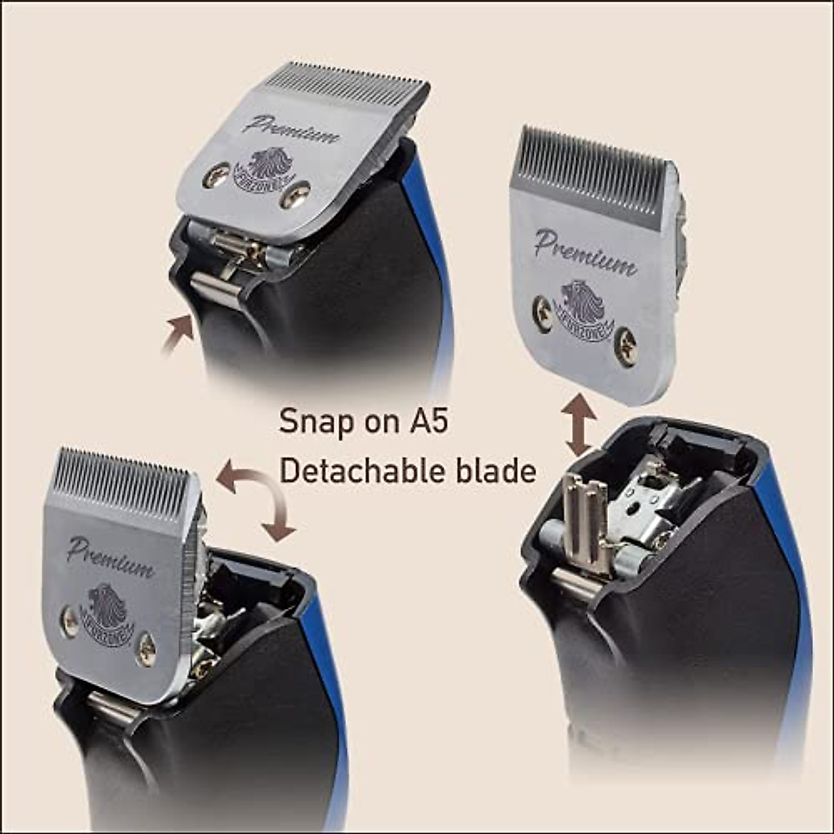 Furzone Detachable Blade - Size 30 Blade 1/50", Made of Extra Durable Japanese Steel, Compatible with Most Andis, Oster, Wahl A5 Clippers