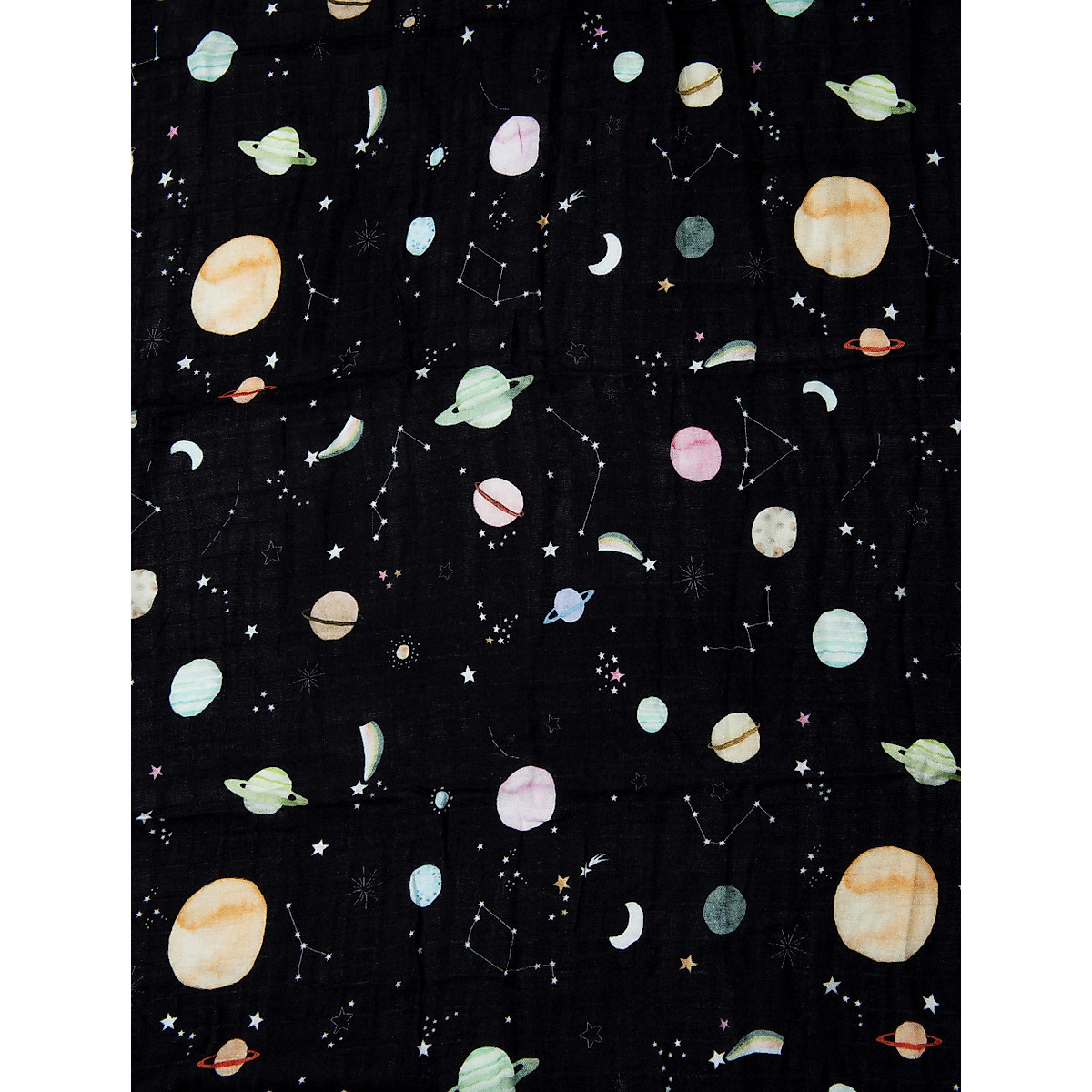 Loulou Lollipop Soft Baby Swaddle Blanket Muslin Wrap Receiving Blanket for Newborn to Toddler Girl and Boy, Large 47” by 47” - Planets…