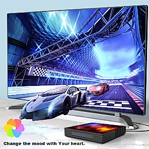 Android 11 TV Box 4GB RAM 64GB ROM W2 Mali-G31 Smart Set Top Box Builtin 2.4G/5G WiFi Bluetooth 4.2, Media Player Support 3D 4K UHD Videos, with Wireless Mini Keyboard