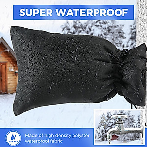Outdoor Faucet Covers for Winter Freeze Protection, 2 Pack 6.7" x 11" Hose Bib Covers for Winter, Water Spigot Covers Winter Insulated, Pipe Wrap Insulation Cover Socks Outside Faucet Freeze Protector