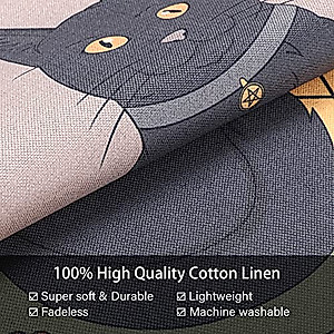 Lourny 3 Pcs Small Tarot Tapestry Wall Hanging Cute Animal Cartoon Cat Tapestries Decor for Bedroom Living Room(Pentacles, 18 x 20 inches)